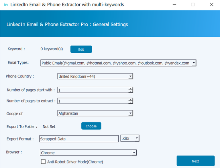 LinkedIn User Data Scraper – E-Markethings